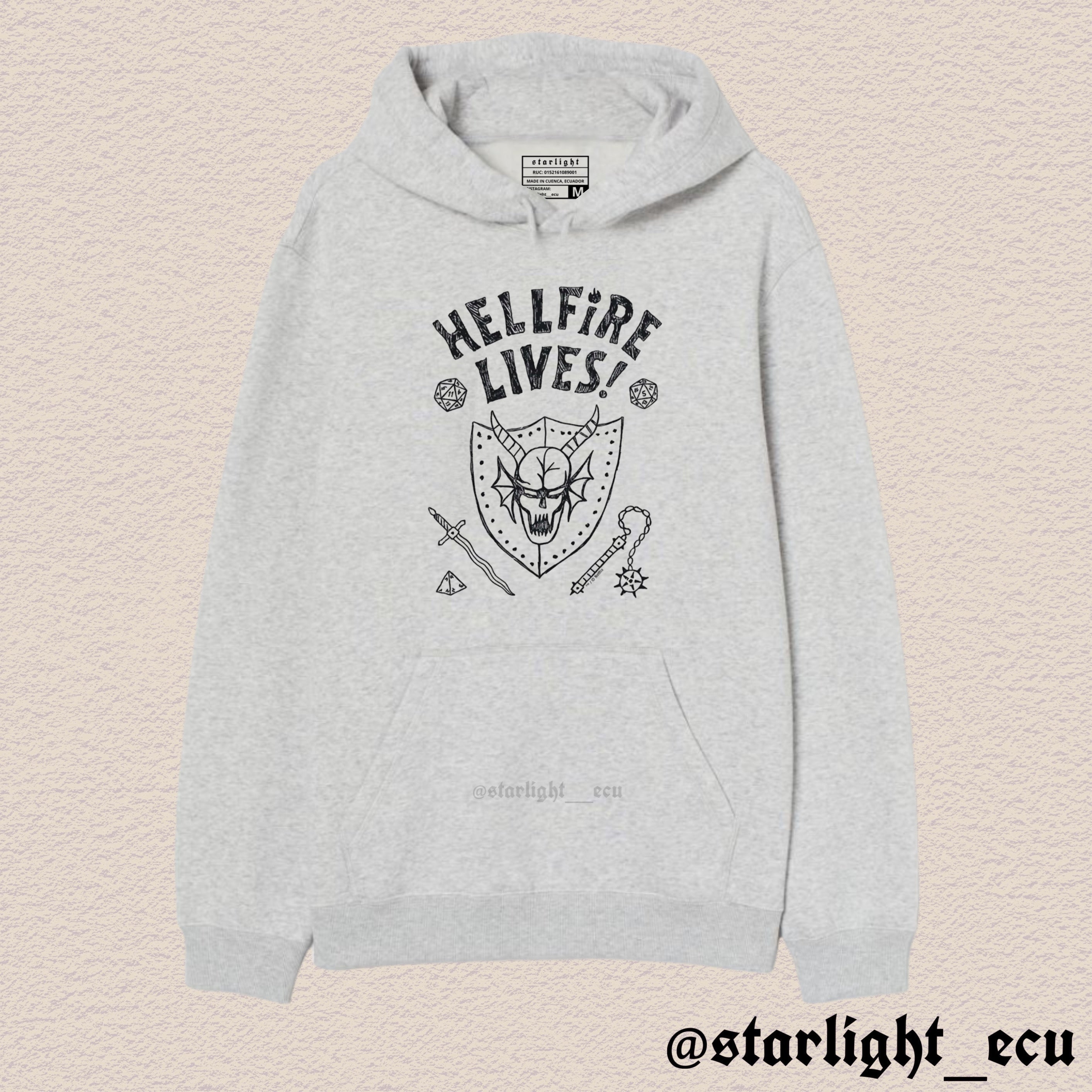 Hoodie hellfire lives stranger things – Starlight Ecuador